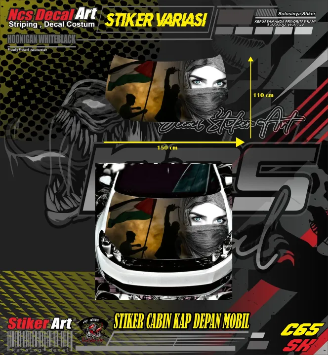 stiker decal cap mobil stiker kap depan mobil sticker bemper mobil ...