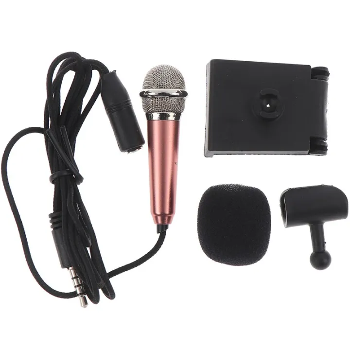 Portable 3.5mm Stereo Studio Mic KTV Karaoke Mini Microphone For Cell ...