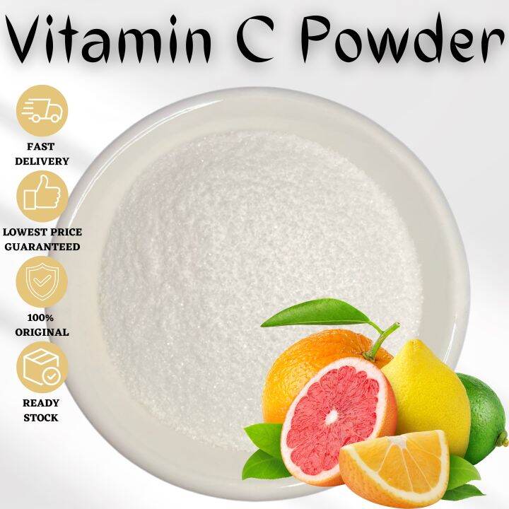 Serbuk Vitamin C 99% / VITAMIN C POWDER / ASCORBIC ACID FOOD GRADE ...