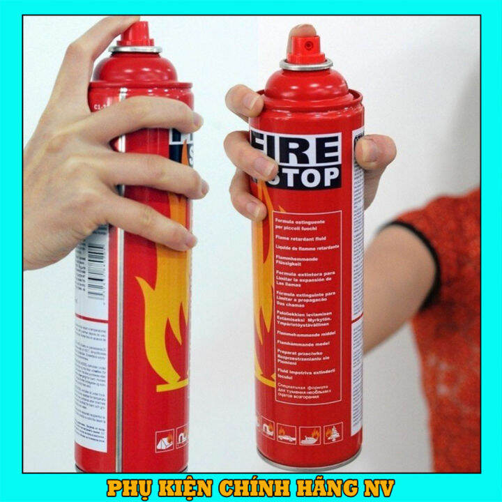 Bình cứu hỏa mini cầm tay Fire Stop 1000ml chữa cháy khẩn cấp xe máy Ô ...