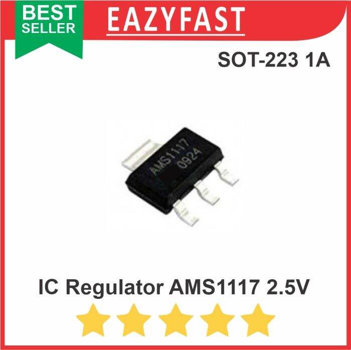 IC Regulator AMS1117 2.5V 2.5 V Volt 1A 1 A AMS 1117 SMD SOT-223 ...