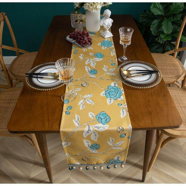 Multi-Size Table Runners Spring Embroidered Wedding Decor Coffee Modern ...