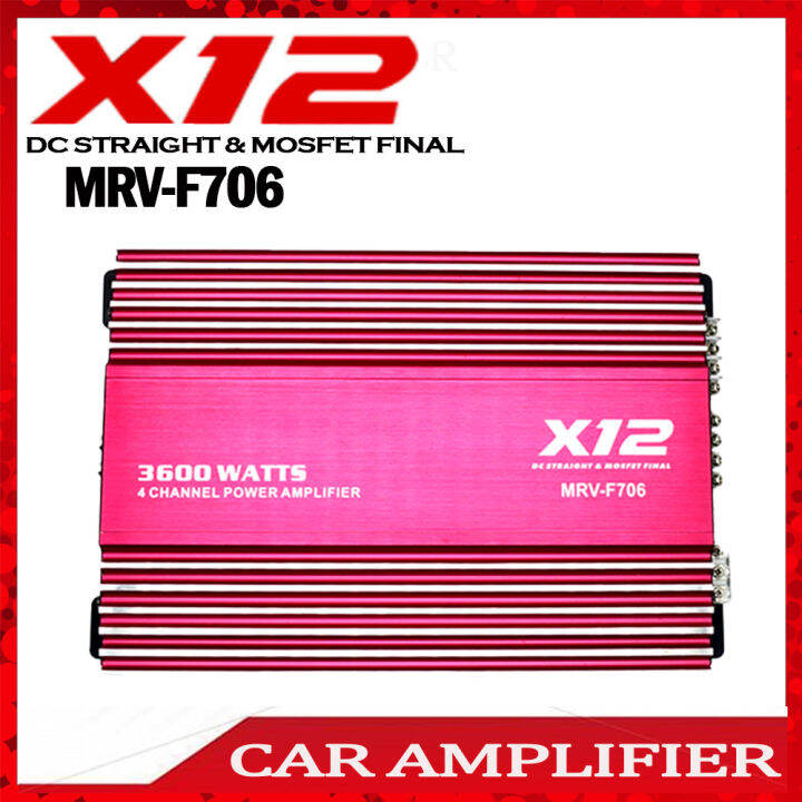 X12 MRV-F706 4 Channel Car Power Amplifier DC Straight & Mosfet Final 3600W | Lazada PH