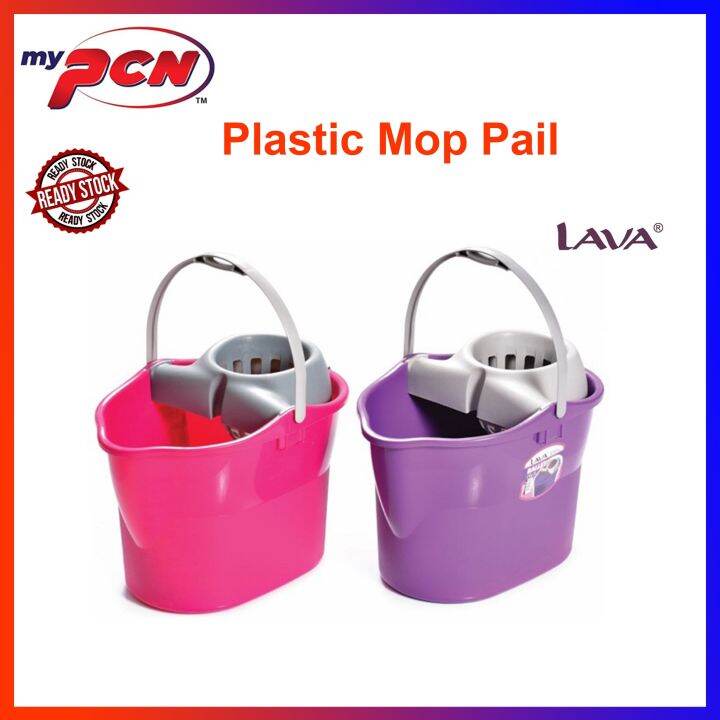 PCN [Lava] 17Litre Plastic Pail Bucket with Grip Handle/ Mop Bucket ...