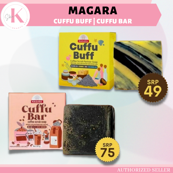 Magara Skin Cuffu Bar Coffee Scrub Soap 60g | Cuffu Buff Volcanic Ash ...