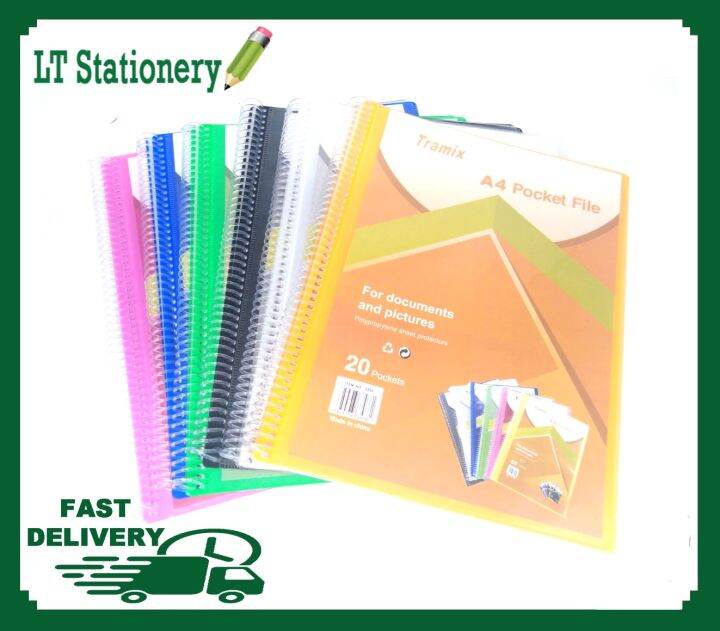 20 Pockets Tramix ClearBook Display Book Pocket File Size A4 | Lazada PH