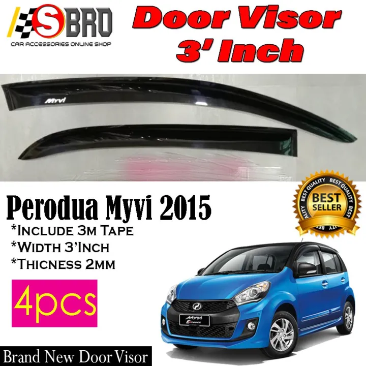 Perodua Myvi 2012-2017 Lagi Best /Myvi SE Door Visor 3' Air Press ...