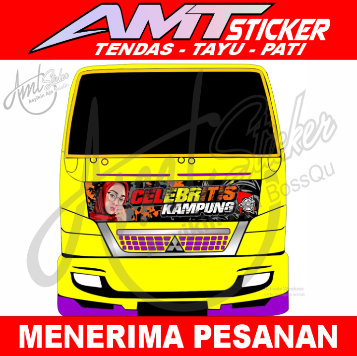 [TERLARIS] STICKER BLOK KABIN DEPAN TRUK CANTER BISA CUSTOM GAMBAR DAN ...
