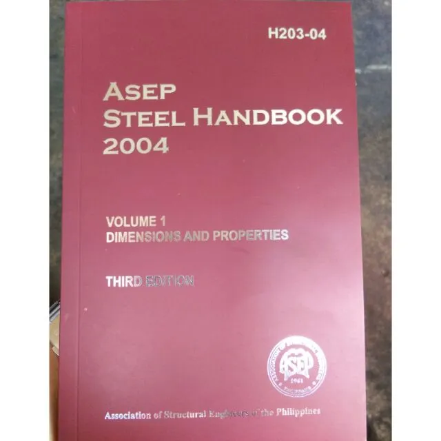 ASEP STEEL HANDBOOK 2004 (ENGINEERING BOOK) | Lazada PH