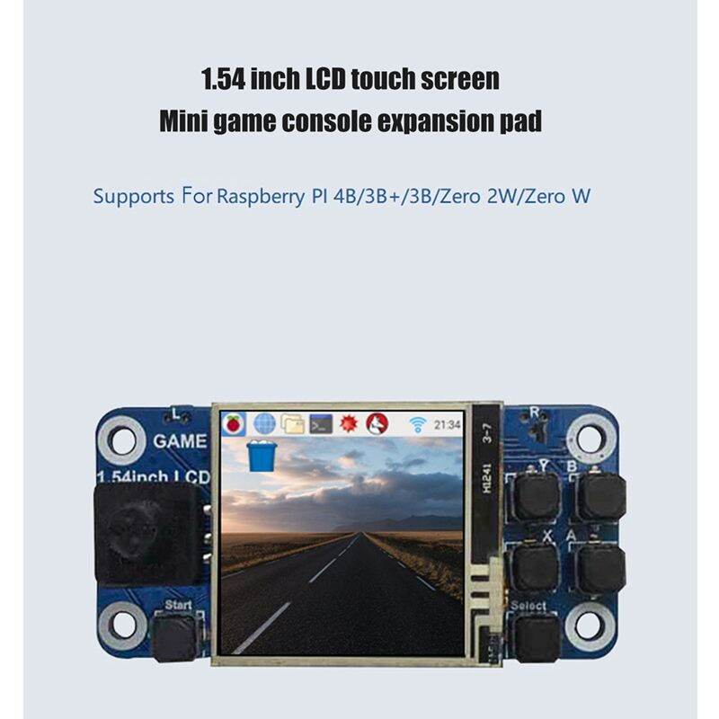 For Raspberry Pi Mini Game Console Expansion 1.54Inch Touch Screen LCD ...