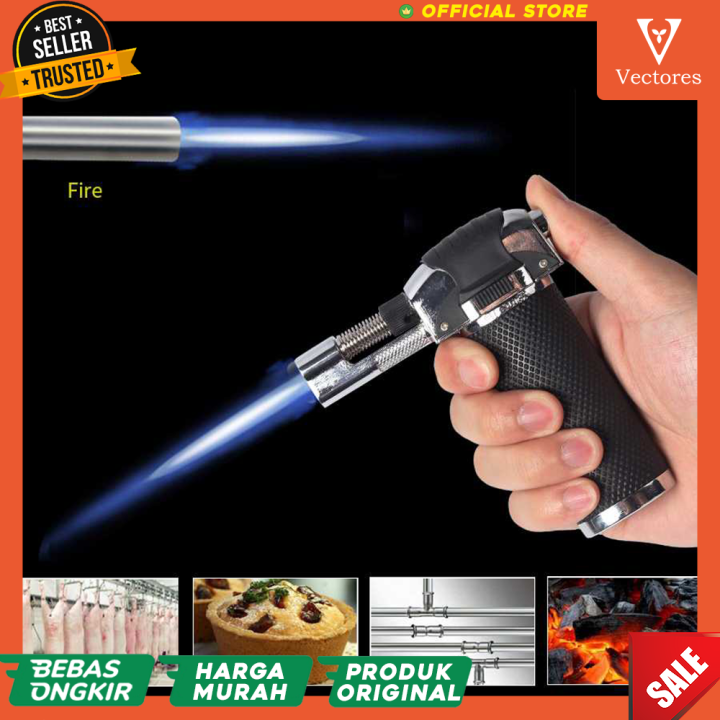 [ORIGINAL] Lighter Korek Api Gas Butane Blow Torch Flame Gun Makanan ...