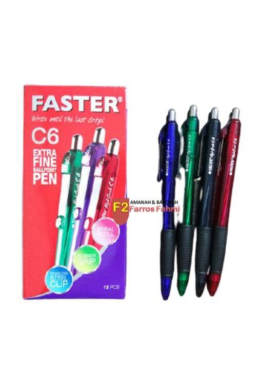PULPEN FASTER C6 isi 12 spc | Lazada Indonesia