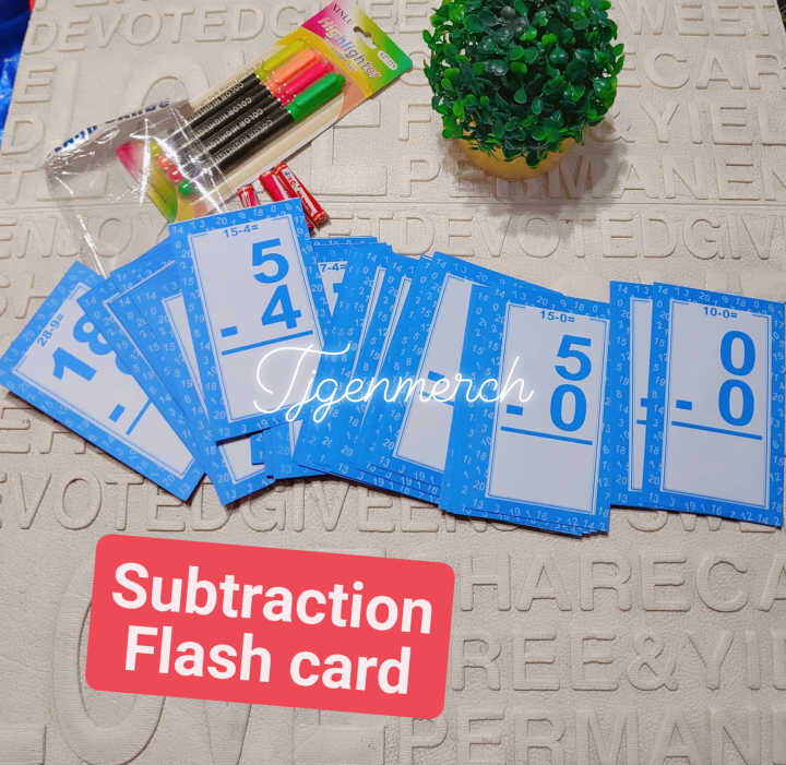 Flash Card Subtraction numbers easy learning | Lazada PH