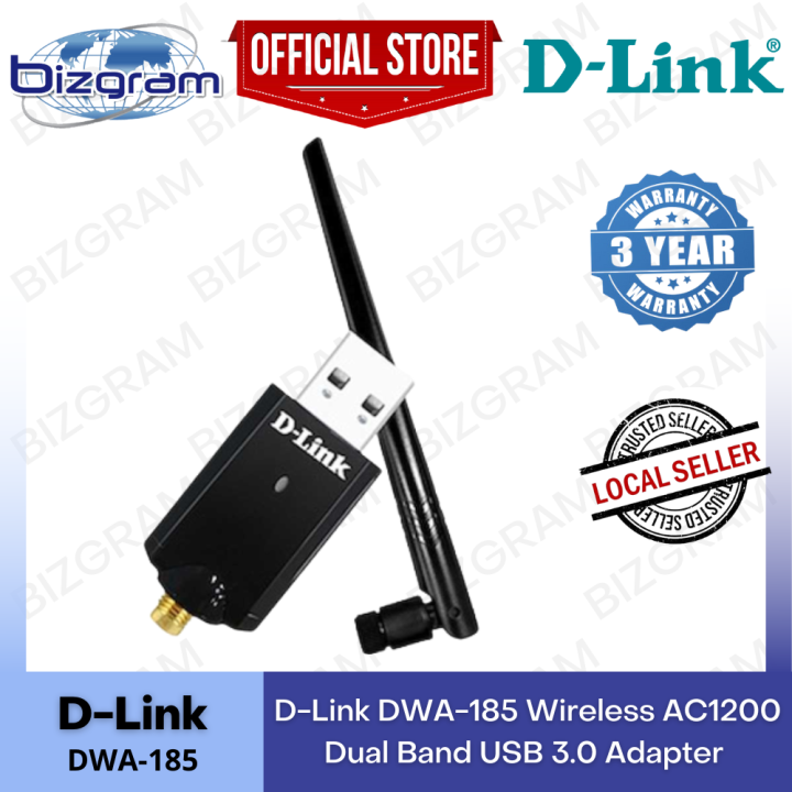 D-Link DWA-185 Wireless AC1200 Dual Band USB 3.0 Adapter | Lazada Singapore
