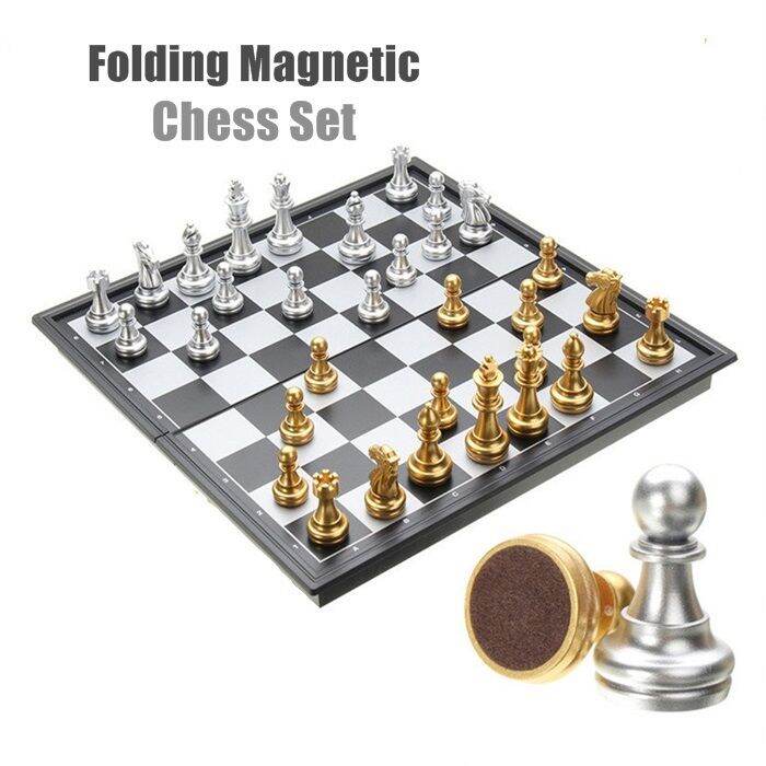 Folding Magnetic Travel Chess Set For Kids Or Adults Chess Board Game ...