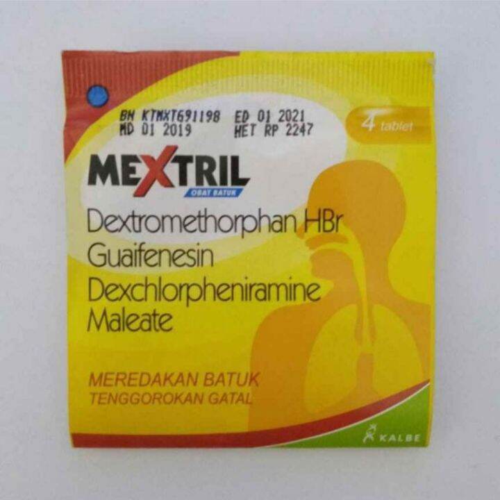 Mextril Tablet Obat Batuk [1 Strip/4 Tablet] | Lazada Indonesia