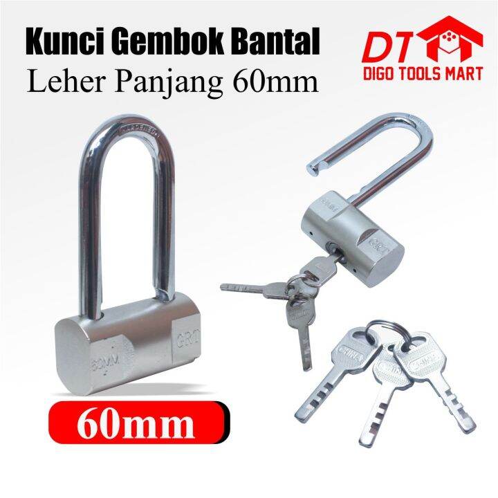 Gembok Balok Leher Panjang 60mm Gembok Rumah Bantal 6cm | Lazada Indonesia