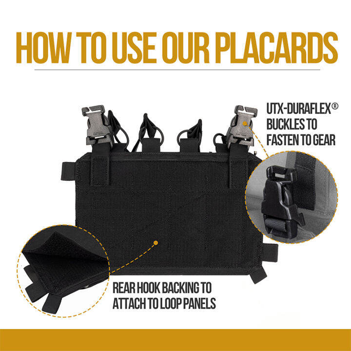 OneTigris Chest Rig Vest Add-on Quad SMG Mag Pouch Tactical Placards ...