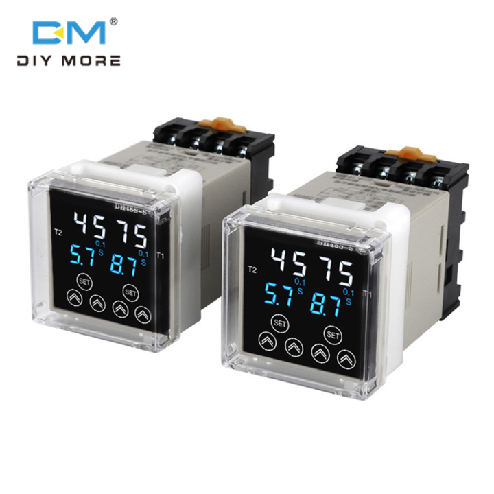 diymore DH48S-S 0.1S-99H 8 Pin Adjustable Time Delay Timer Relay and PF083A-E Relay Base 12V ...