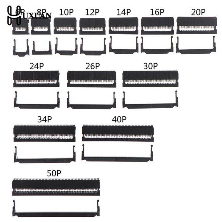 10set 6/8/10/12/14-50Pin IDC Socket Pin Dual Row Pitch 2.54mm IDC ...