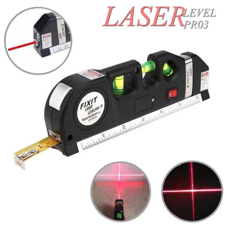 Multipurpose Laser Level PR03 Laser Measure Line 8ft+ Measure Tape ...