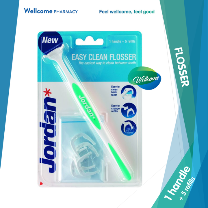 Jordan Dental Floss Easy Clean Flosser - 1 Handle + 5 Refills | Lazada