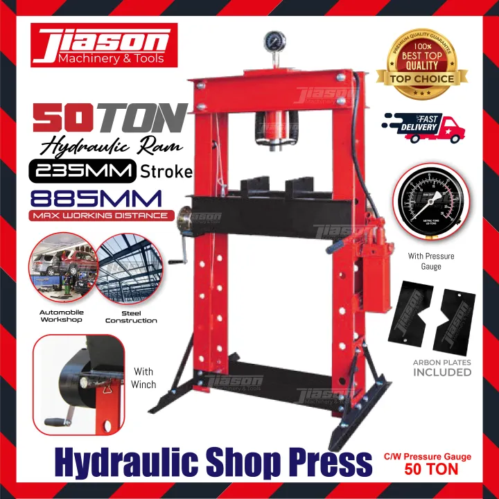50TON / 50 TON Hydraulic Shop Press with Pressure Gauge | Lazada
