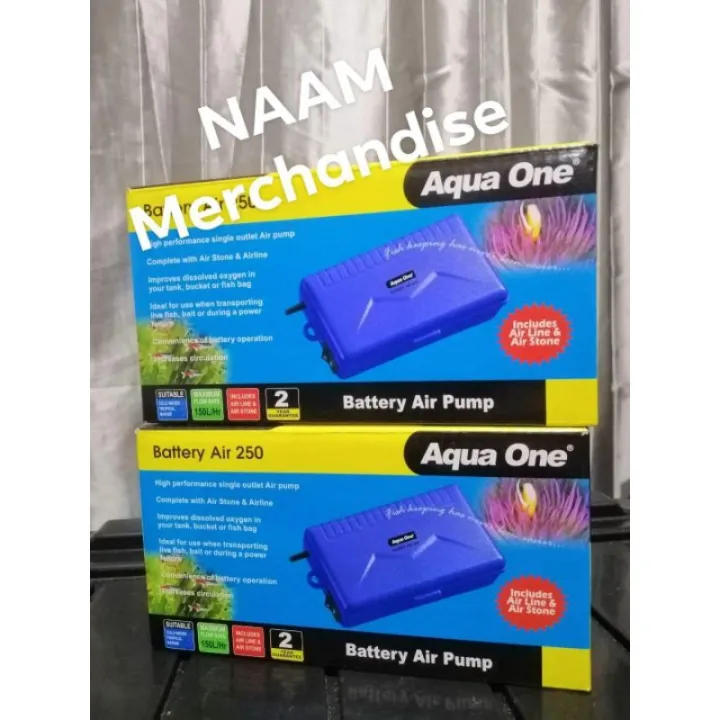 【Local】 Aqua one air pump Portable Battery operated airpump Air250 for ...