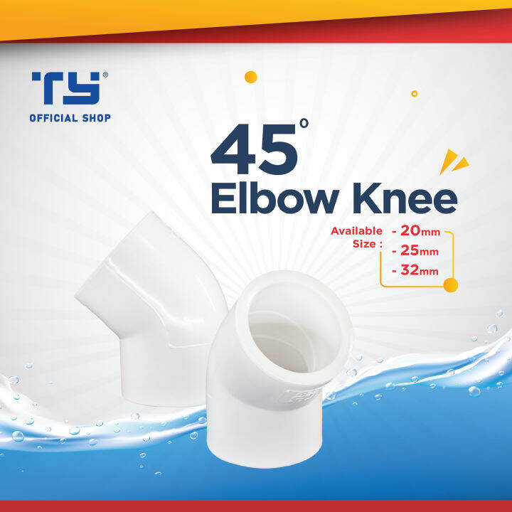 TY 45 Deg Elbow Knee / Keni Pipa Pipe U – PVC by 3 Pawns | Lazada Indonesia