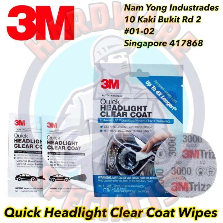 3M Quick Headlight Clear Coat Wipe / Headlight Restorer | Lazada Singapore