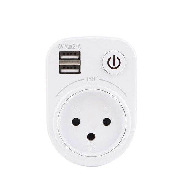 Israel plug socket outlet 16A Dual USB Port 5V 2.1A Wall Charger Power ...