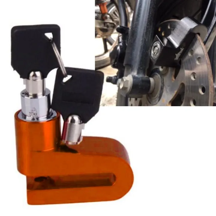 Motorcycle Universal Disk Brake Lock（Orange） | Lazada PH