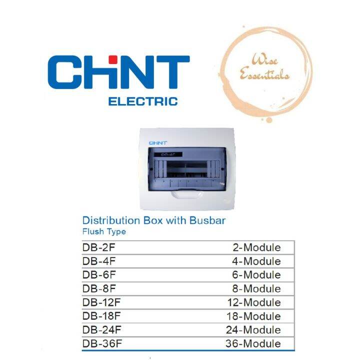 ♒CHINT Distribution Box Flush Type with Busbar 2Module to 12Module ...