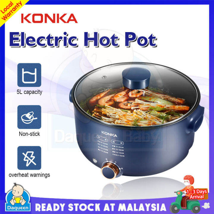 KONKA 5L Multifunction Electric Cooker Hot Pot Cooking Machine Double ...