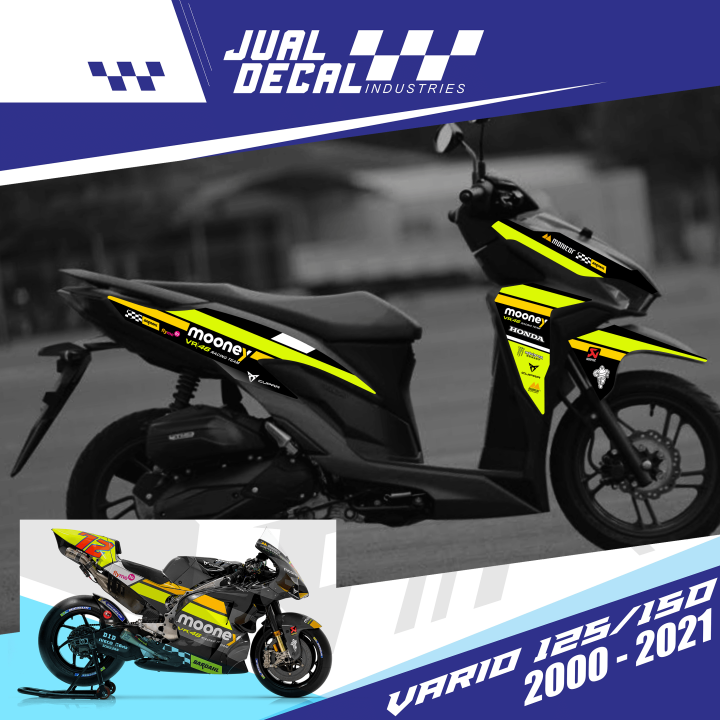 Stiker Vario 2020 – 2021 MOONEY VR-46 Sticker Striping Variasi Honda ...
