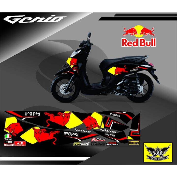 STIKER CUSTOM / COD STICKER VARIASI MOTOR HONDA GENIO ALL STRIPING ...