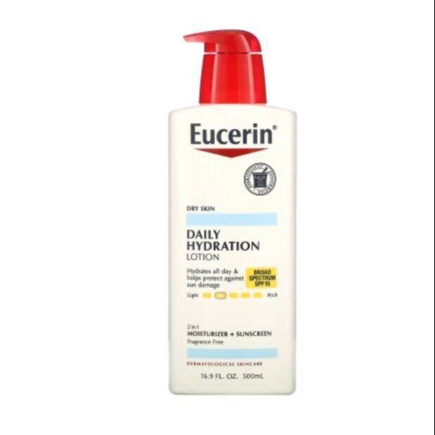 Eucerin, Daily Hydration Lotion, SPF 15, Fragrance Free, 16.9 fl oz ...