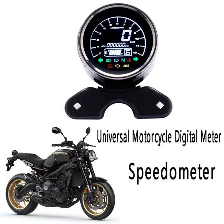 Universal Motorcycle Digital Meter Assembly Speedometer Odometer LCD ...