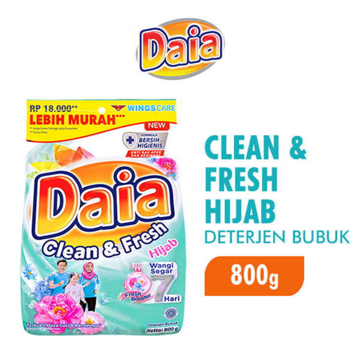 Daia Detergent Bubuk Hijab Clean & Fresh 800g | Lazada Indonesia