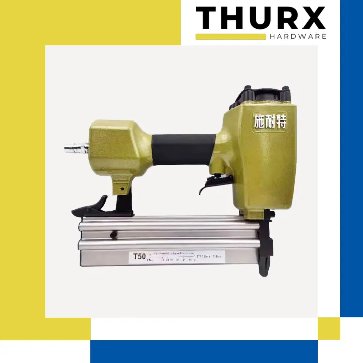 Thurx Air Tacker Gun T50 Heavy Duty Pneumatic Staple Air Nailer Nail ...