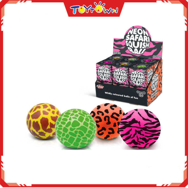Tobar Neon Safari Squish Ball Assoted | Lazada PH