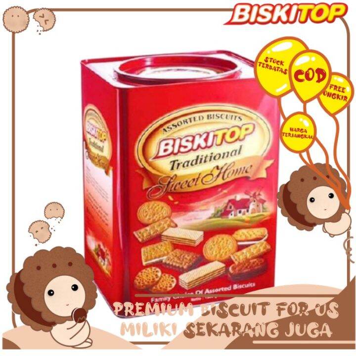 BISKITOP - Biskitop Kaleng Segi Tradisional 1500Gr Assorted Biskuit ...