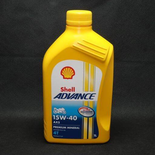 Oli Shell Advance AX5 15W-40 4T API SL JASO MA 1 Liter atau 1000ml ...