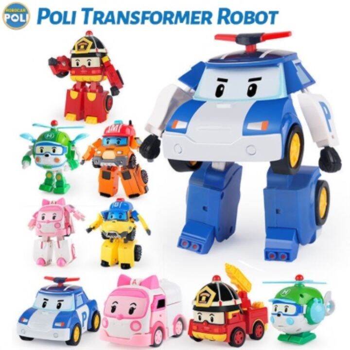 Poli Deformation Robo car Toys Set Robot For Kids Transformer Car ...