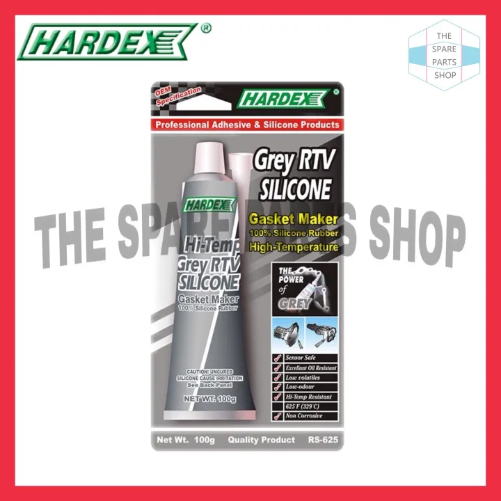 HARDEX GASKET MAKER GUM HIGH TEMPERATURE GREY RTV SILICONE RS625 100G ...
