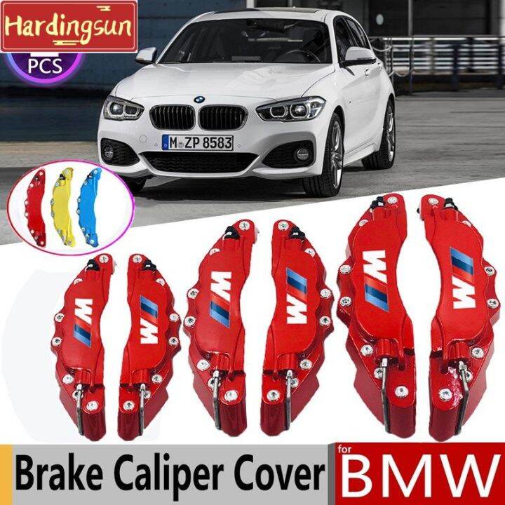Hardingsun ฝาครอบเบรครถแผ่นอะลูมิเนียมรถ2x อเนกประสงค์สำหรับ BMW E46 E39 E90 E60 E36 F30 F10 E30 ...