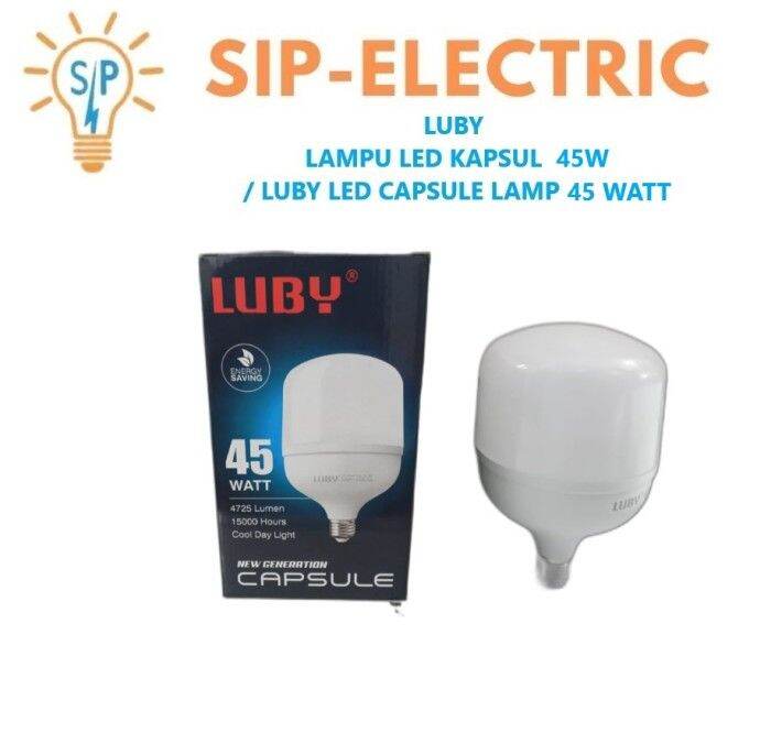 LUBY LAMPU LED KAPSUL 45W PUTIH / LUBY LED CAPSULE LAMP 45 WATT ...