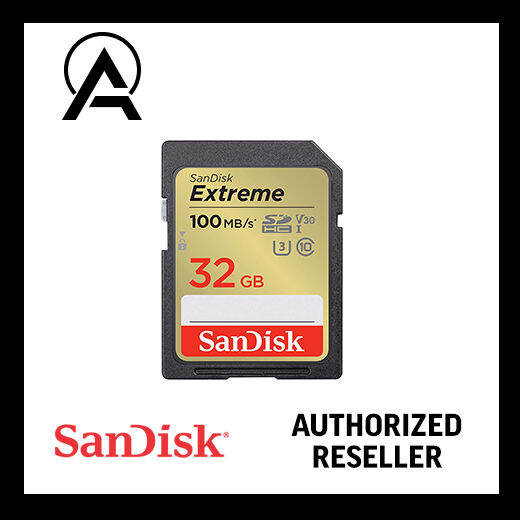 SanDisk Extreme SDHC SDXVT 32GB V30 U3 C10 UHS-I 100MB/s R 60MB/s W 4x6 Lifetime Limited | Lazada PH