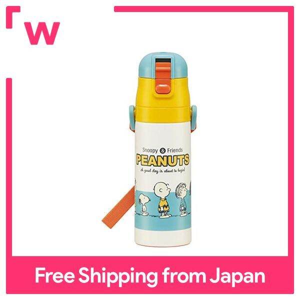 Skater Sports Bottle Children's Stainless Steel Water Bottle 470ml Snoopy Two Tone Color SDC4-A ...