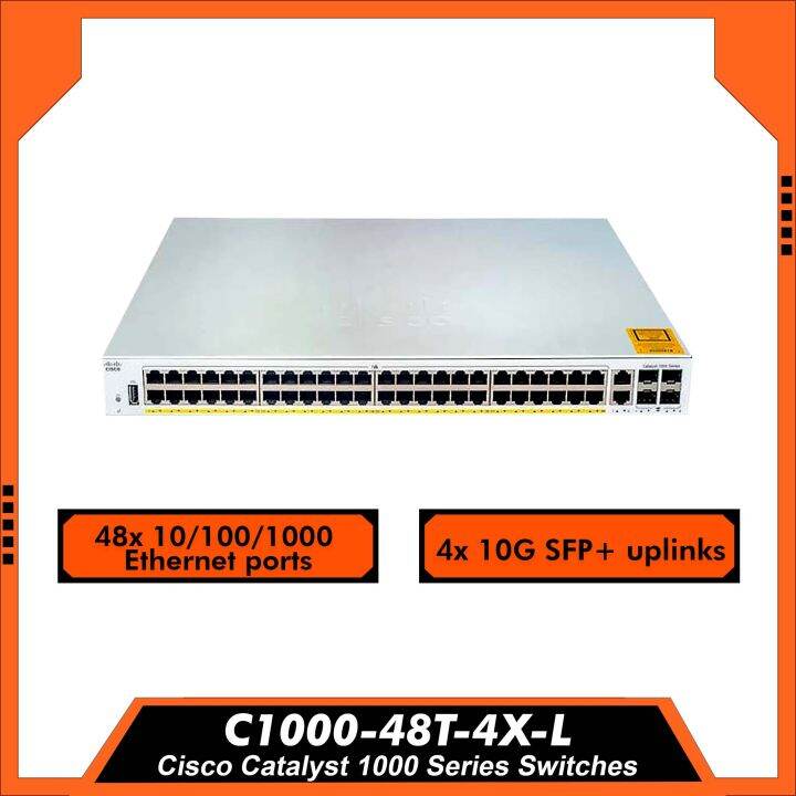 C1000-48T-4X-L│Cisco Catalyst 1000 Series Switches│48x 10/100/1000 ...
